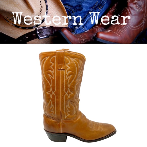 Sears | Shoes | Vintage Sears Roebuck Mens Tan Leather Cowboy Boots ...